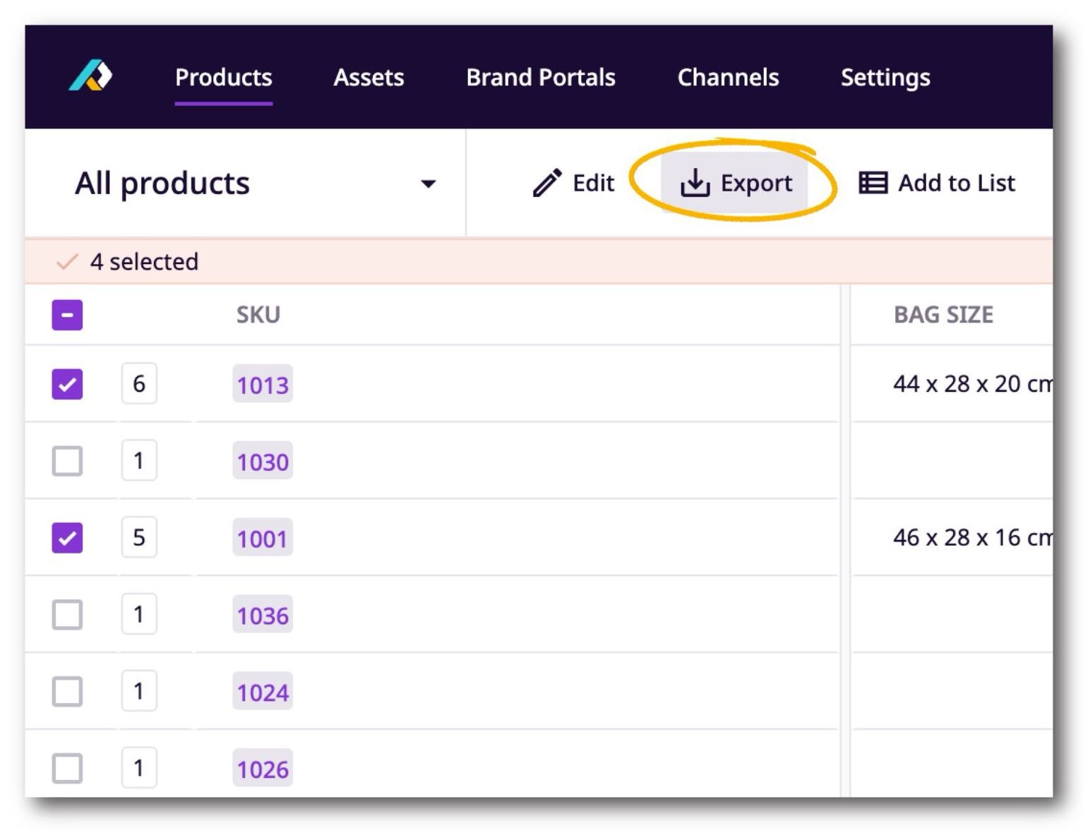 Exporting Products in PDF Format